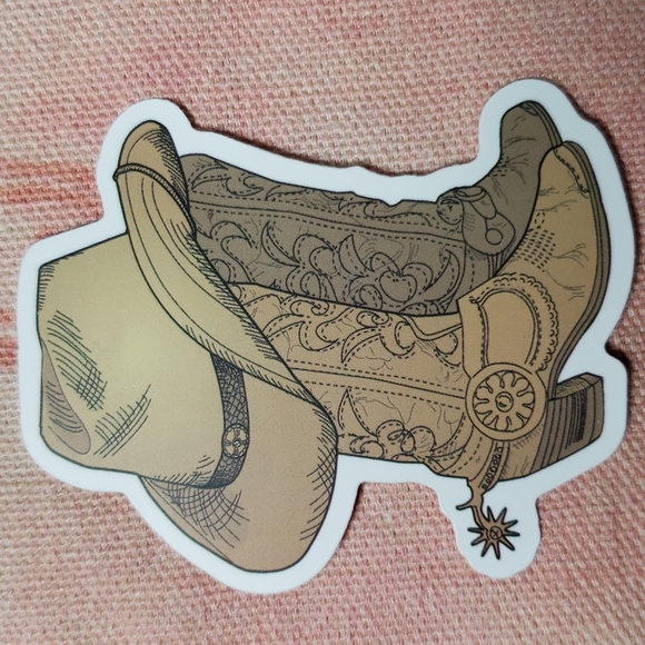 Office | C Cowgirl Boots Sticker Pegantinas Vaqueras Cowboy Sticker ...